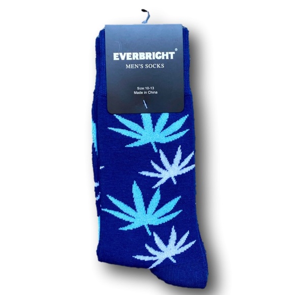 Underwear & Socks | 32 Mens Blue Magic Leaf Socks | Poshmark